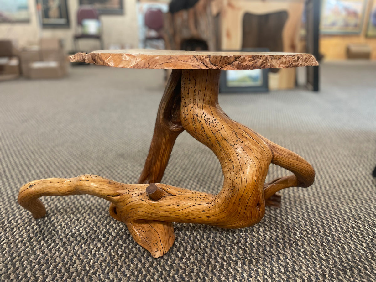 Cedar Base Boxelder Table – Western Skies Fine Art